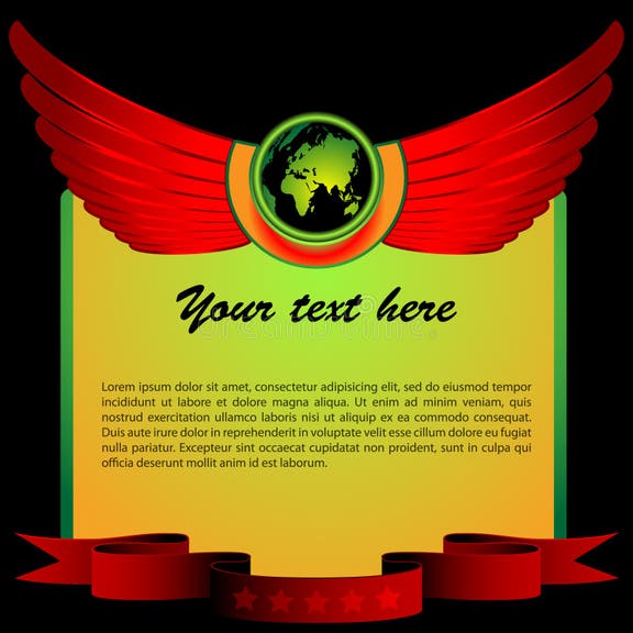 Winged World - Banner Concept Stock Vector - Illustration of heaven ...