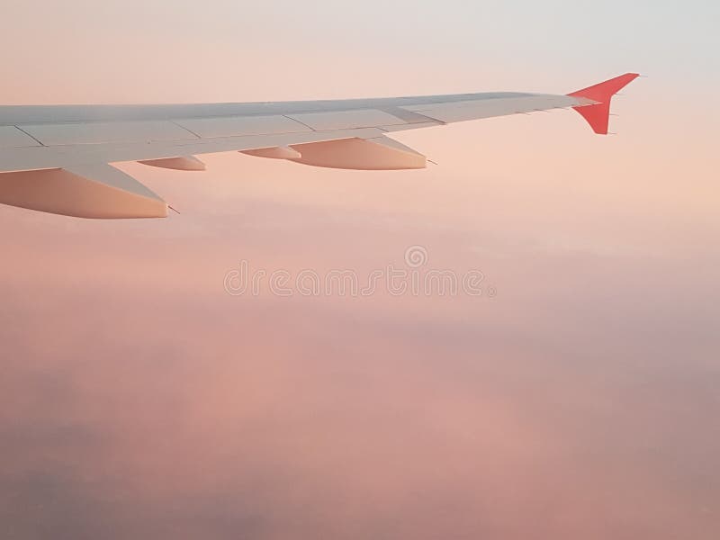 View of an Airplane Winglet 8 Stock Image - Image of airplane, light ...