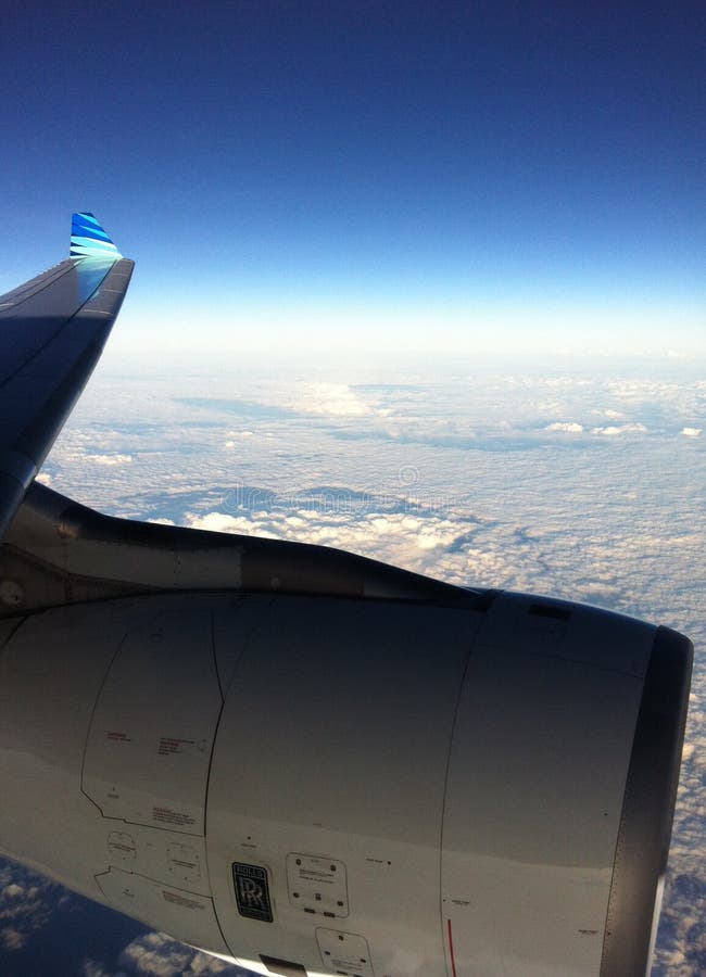 The Wing And Winglets Of An Airbus A320 Commercial Airliner With A ...