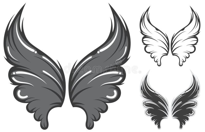 Wings stock vector. Illustration of round, wing, angel - 11353376