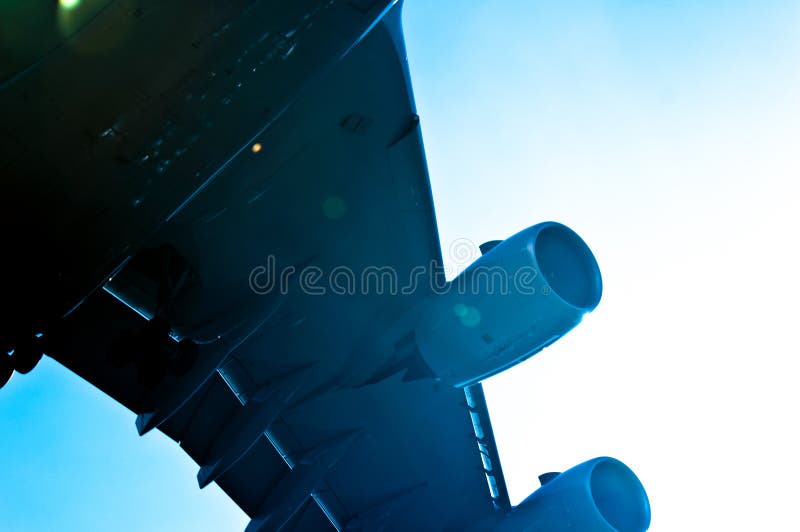 Wings of an Airbus stock image. Image of flap, gear, airliner - 22090377