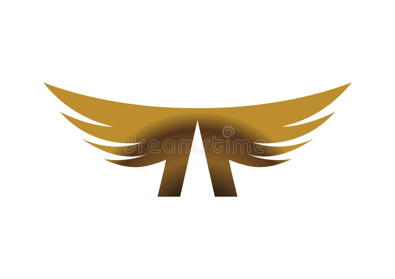 A Wings Alphabet Logo Design Template Stock Vector - Illustration of ...