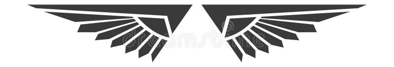 Wings of Aztec Indians Eagle Tribal Silhouette Vector Illustration ...