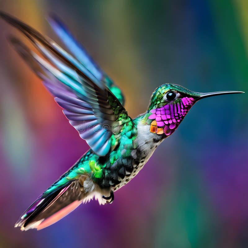 Wings of Color a Hummingbirdâ€™s Vibrant Display Stock Image - Image of ...