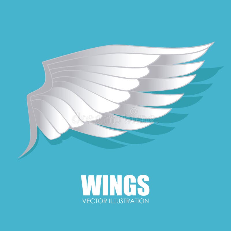 Wings design stock vector. Illustration of flying, wing - 44719127