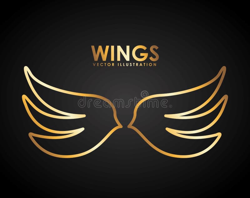 Wings design stock vector. Illustration of bird, decorative - 47489396