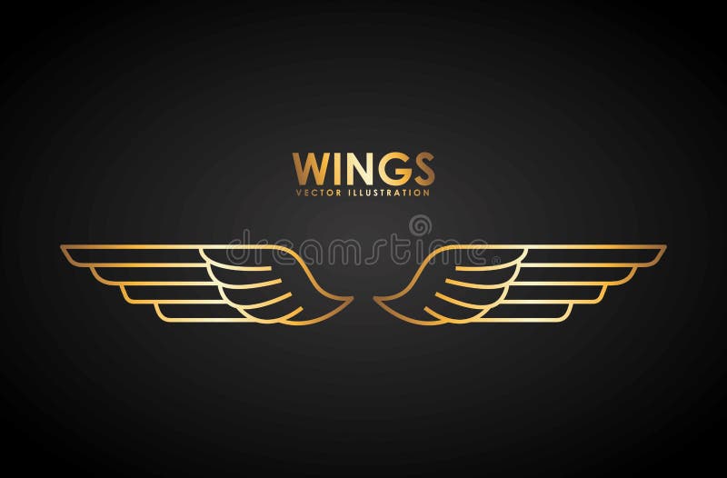 Wings design stock vector. Illustration of black, decorative - 47489456