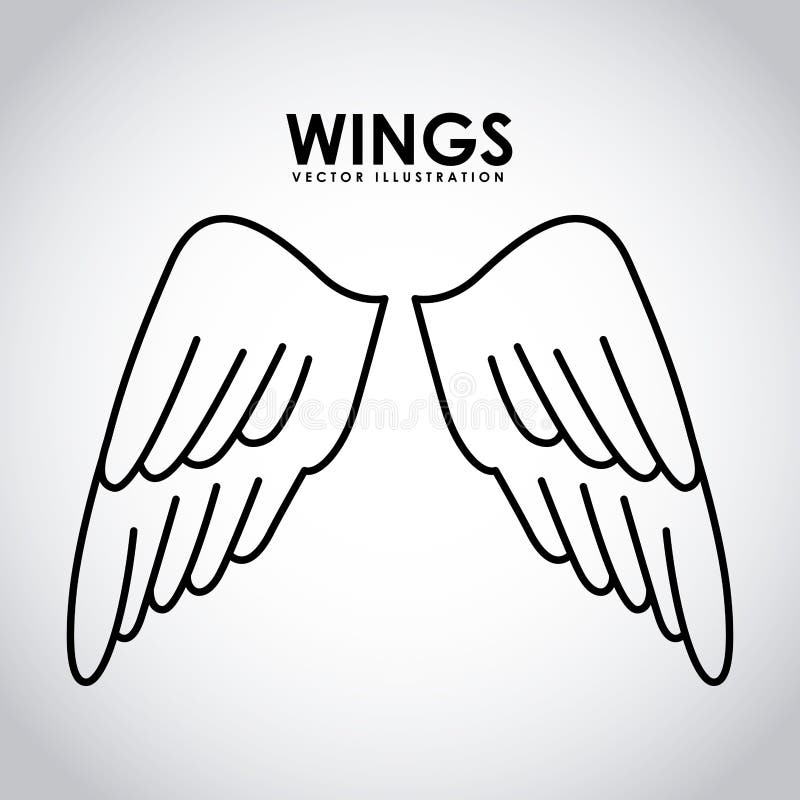 Wings design stock vector. Illustration of sign, decorative - 47489468