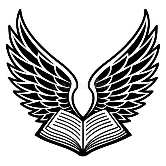 Wings Embracing Open Book Symbolizing Knowledge Freedom and Imagination ...