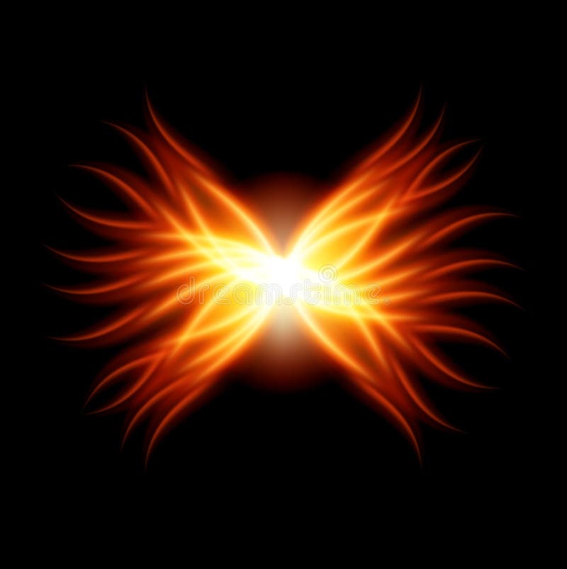 Flame wings stock illustration. Illustration of bright - 30050174