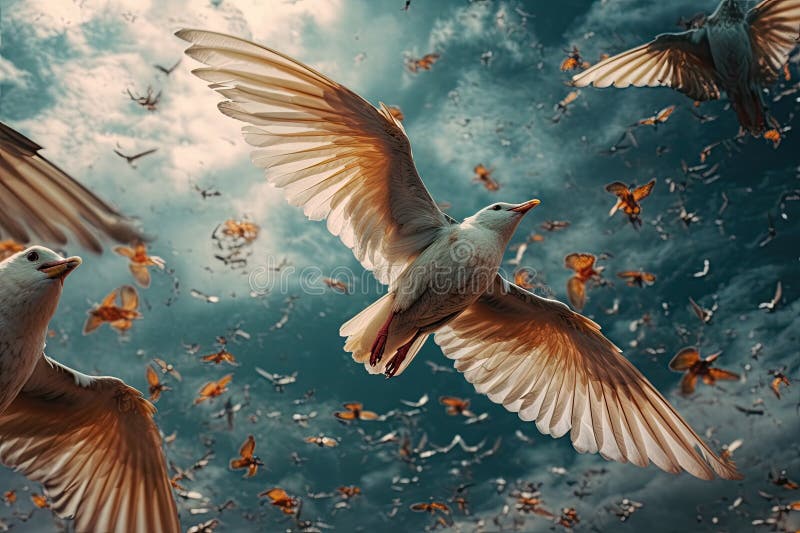 Wings of Freedom Flight S Liberation Stock Illustration - Illustration ...