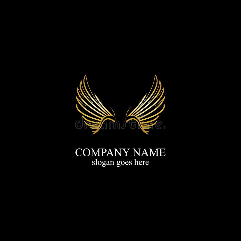 Wings Gold Logo Vector Illustration Template-vector Stock Vector ...