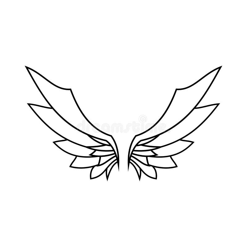 Wings Illustration Design Icon Logo Stock Vector - Illustration of ...