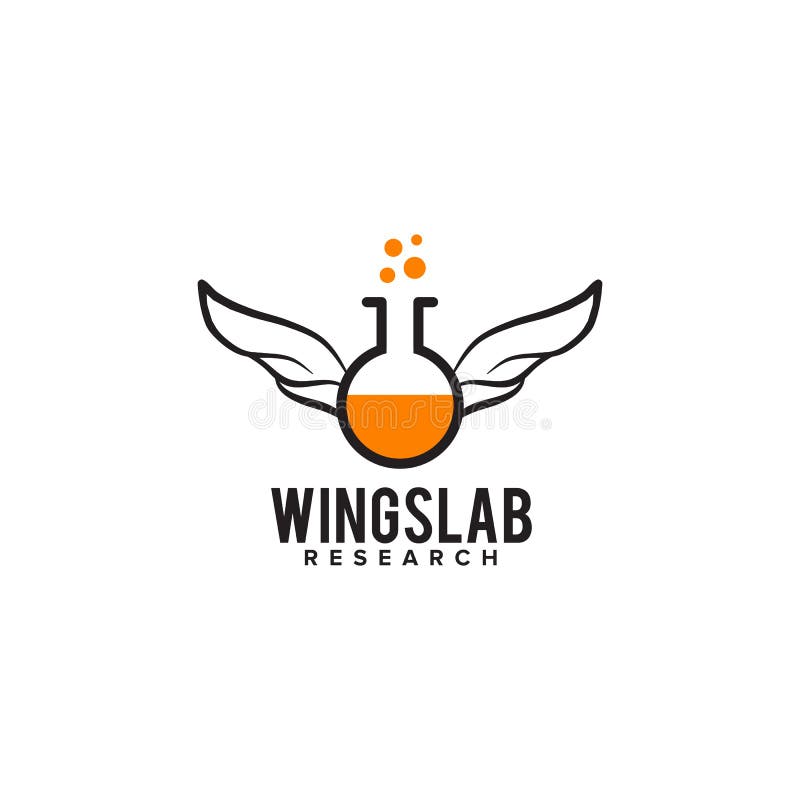 Wings Lab Logo Design Template Stock Illustration - Illustration of ...