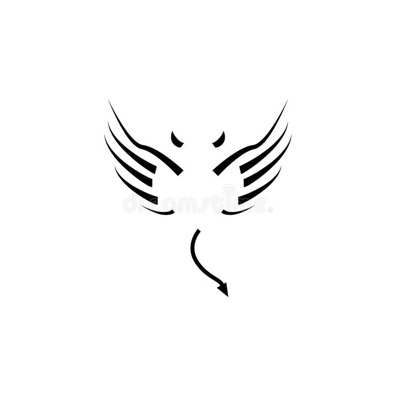 Wings line icon stock vector. Illustration of decorative - 105401264