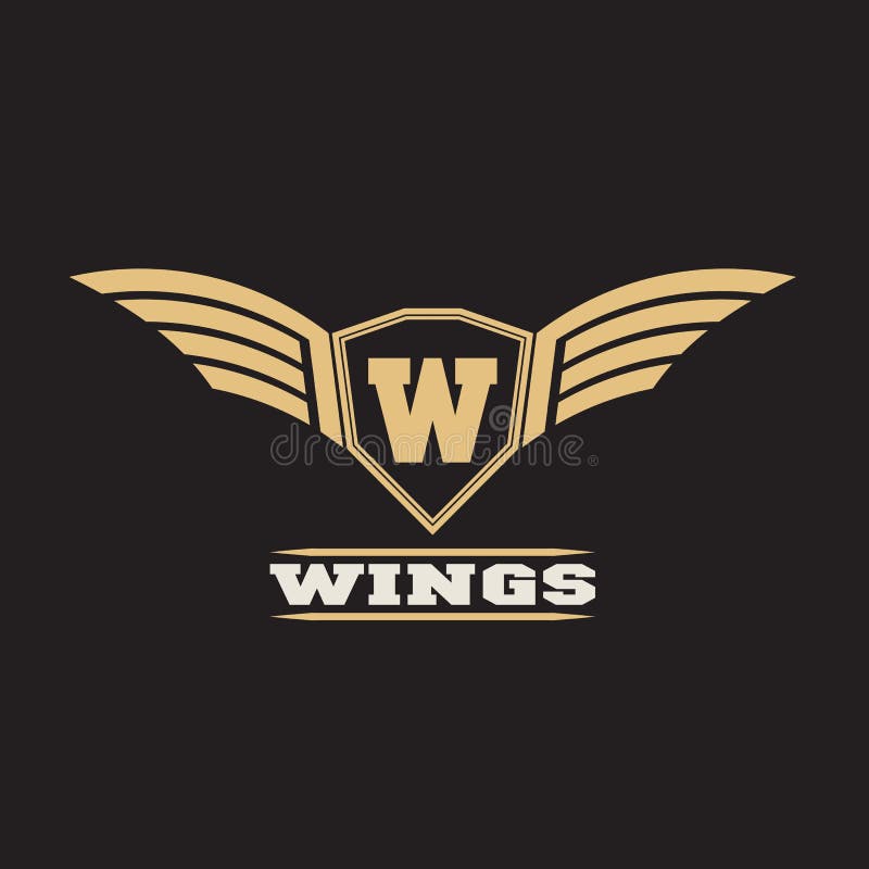 Wings logo. stock vector. Illustration of badge, graphic - 89657357