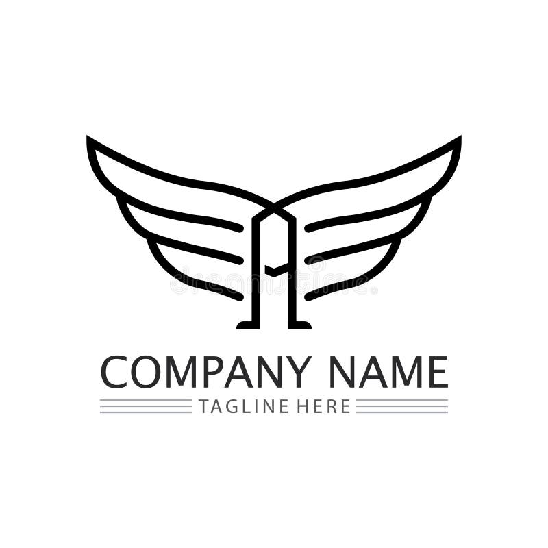 Wings Logo Vector Icon Symbol Illustration Design Template Stock ...