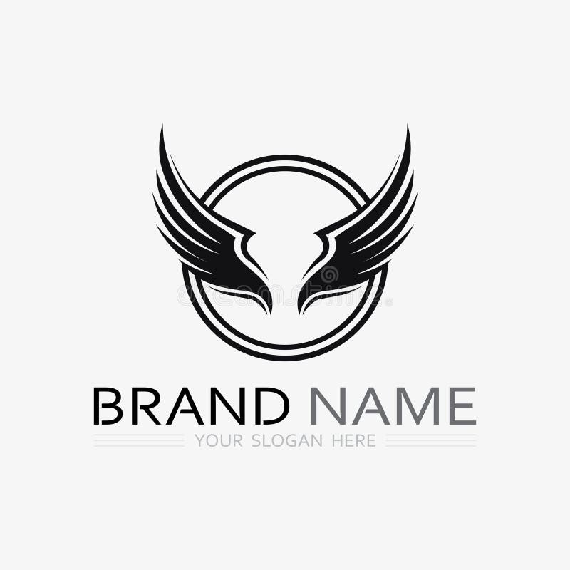 Wings Logo Vector Icon Symbol Illustration Design Template Stock ...