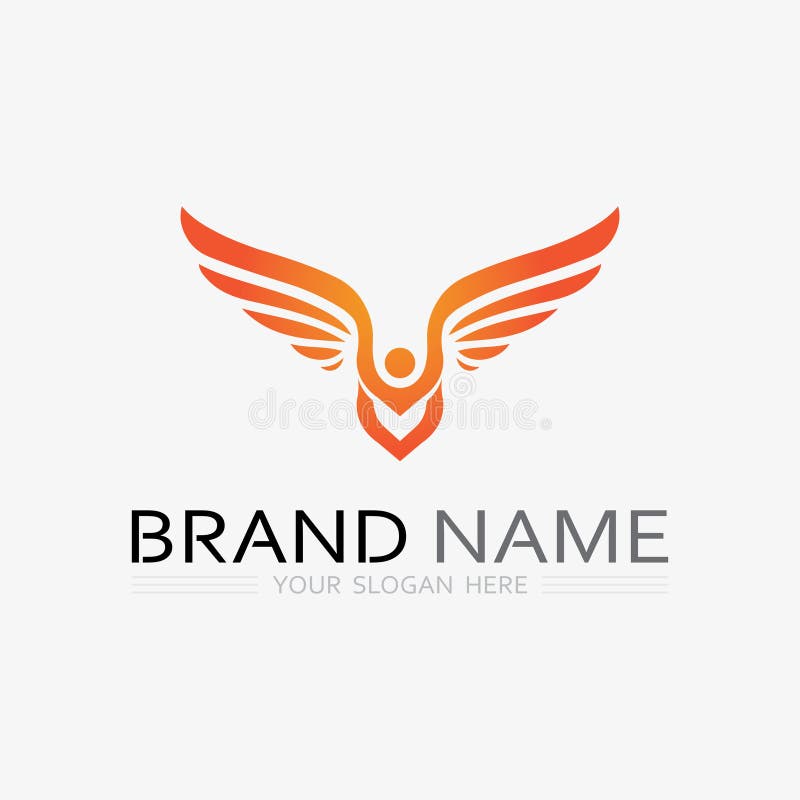 Wings Logo Vector Icon Symbol Illustration Design Template Stock ...
