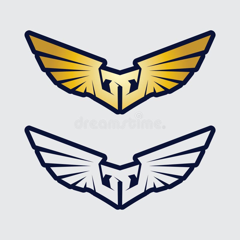 Wings Logo Vector Icon Symbol Illustration Design Template Stock ...
