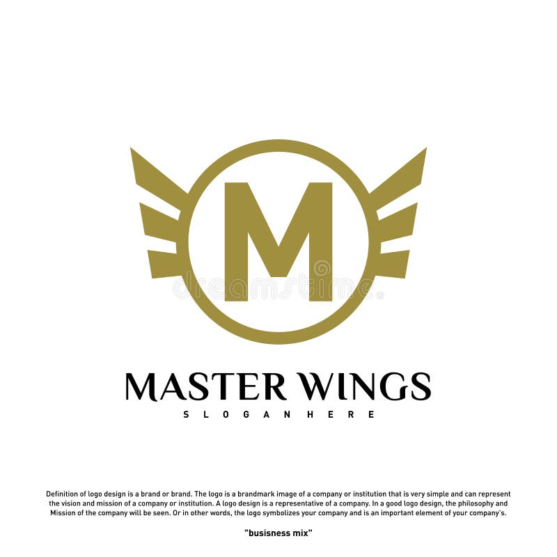 M Letter Sign Angel Wings Monogram Wing Logo Stock Illustrations – 35 M ...