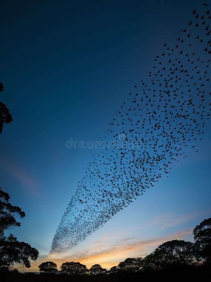 Wings of the Night a Captivating Bat Colony.AI Generated Stock ...