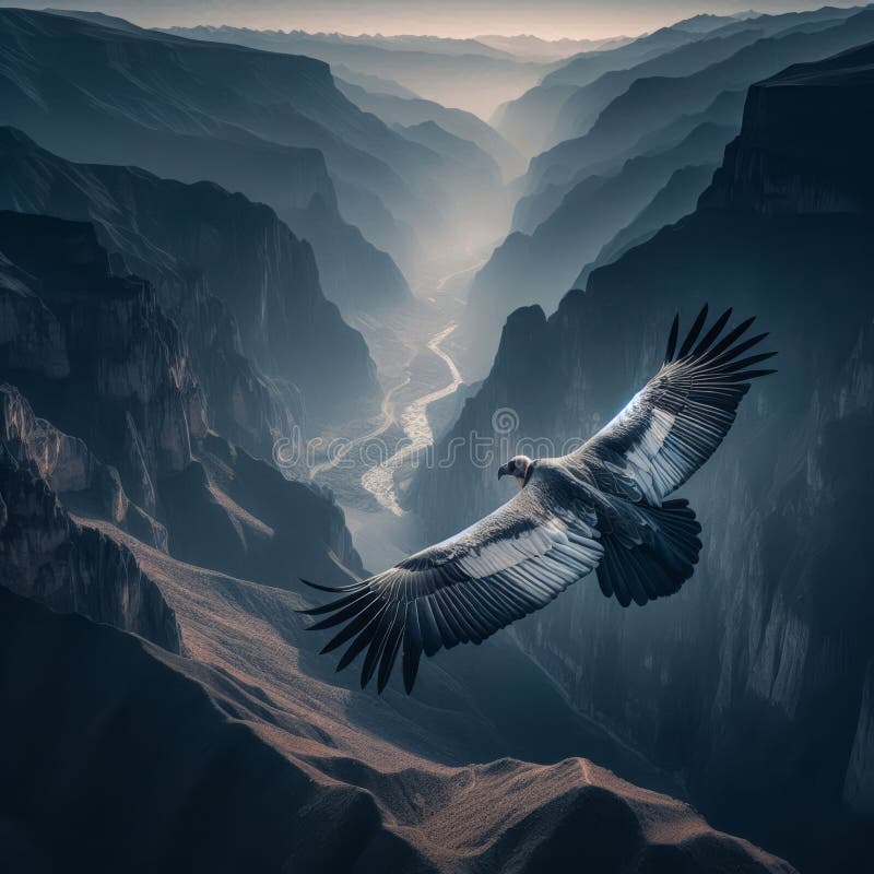 Wings Over the Abyss stock illustration. Illustration of glide - 365901609