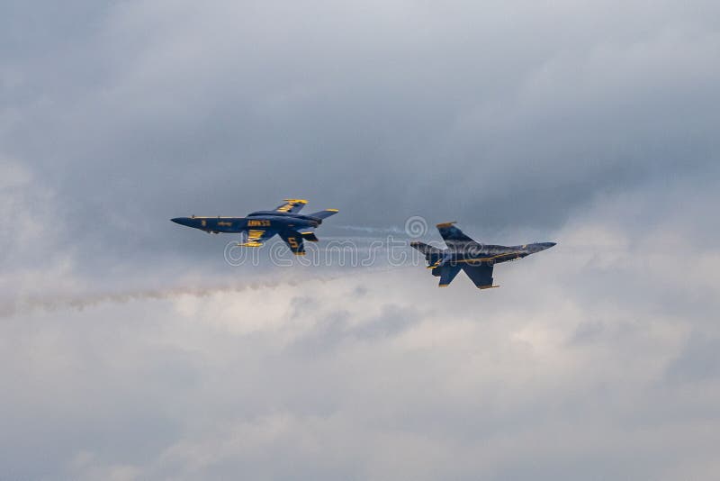 Blue Angels Flying the FA-18 Super Hornet in the Sky Editorial Photo ...