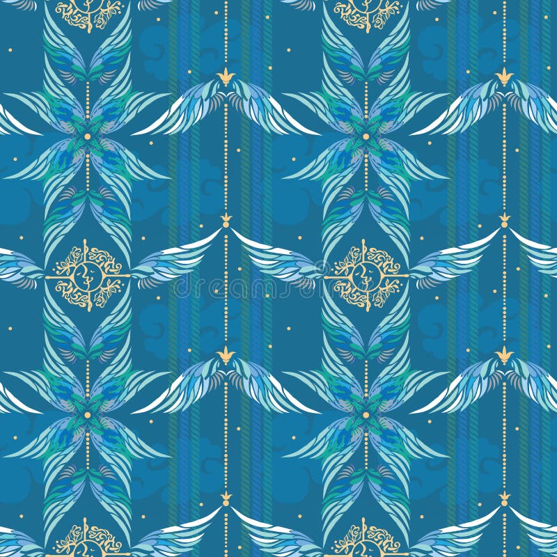 Wings pattern stock vector. Illustration of vertical - 33127075