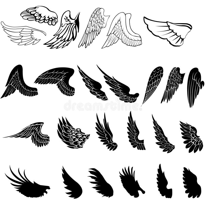 Wings matching stock illustration. Illustration of mysticism - 20354567