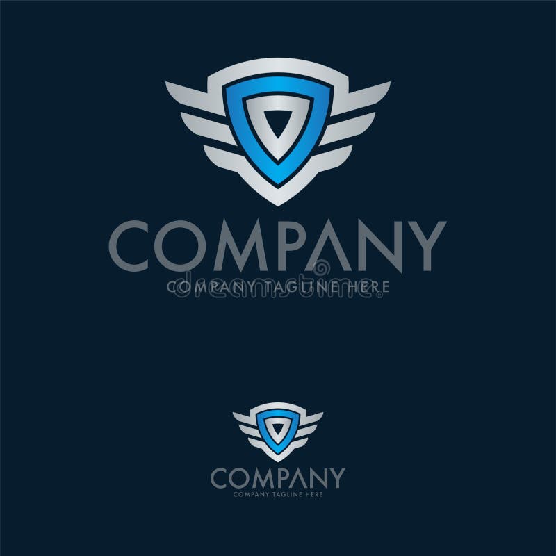 Wings and Shield Logo Design Template Stock Illustration - Illustration ...