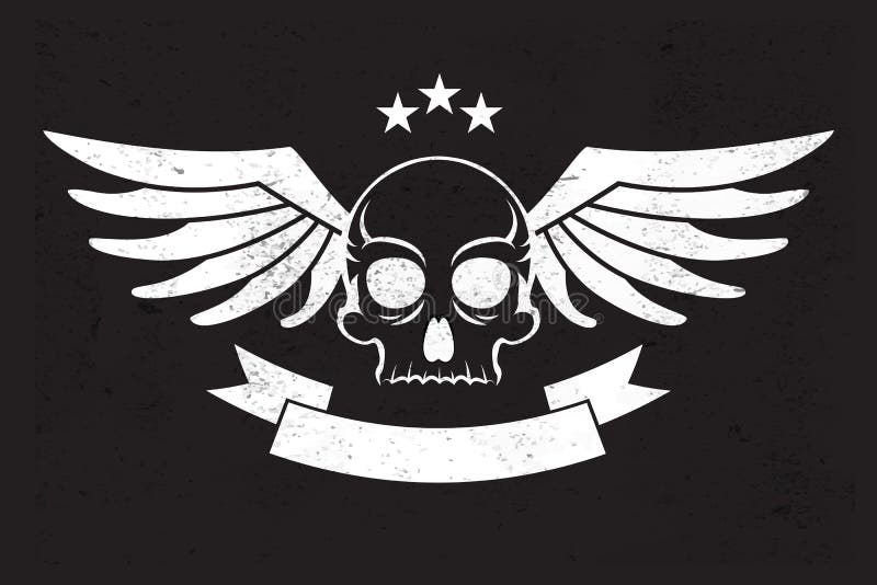 Wings skull logo stock vector. Illustration of motor - 82527493