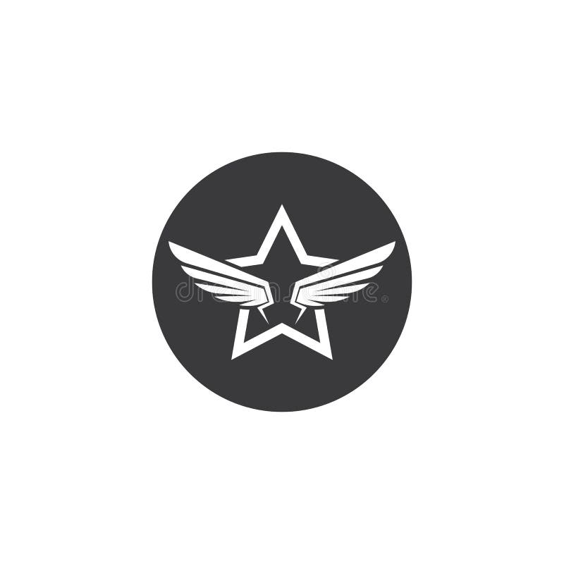 Wings with Star Logo Symbol Icon Vector Illustration Stock Vector ...