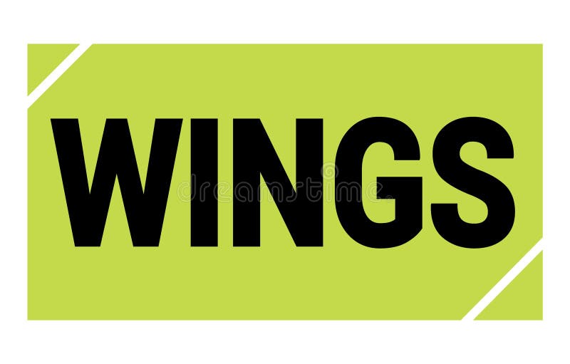 WINGS Text Written on Green-black Stamp Sign Stock Illustration ...