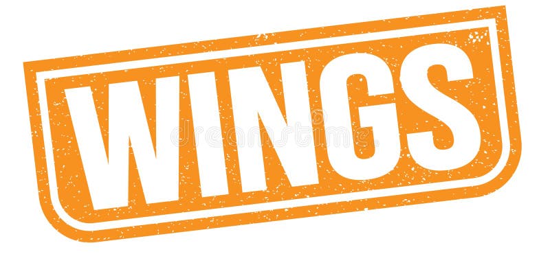 WINGS Text Written on Orange Stamp Sign Stock Illustration ...
