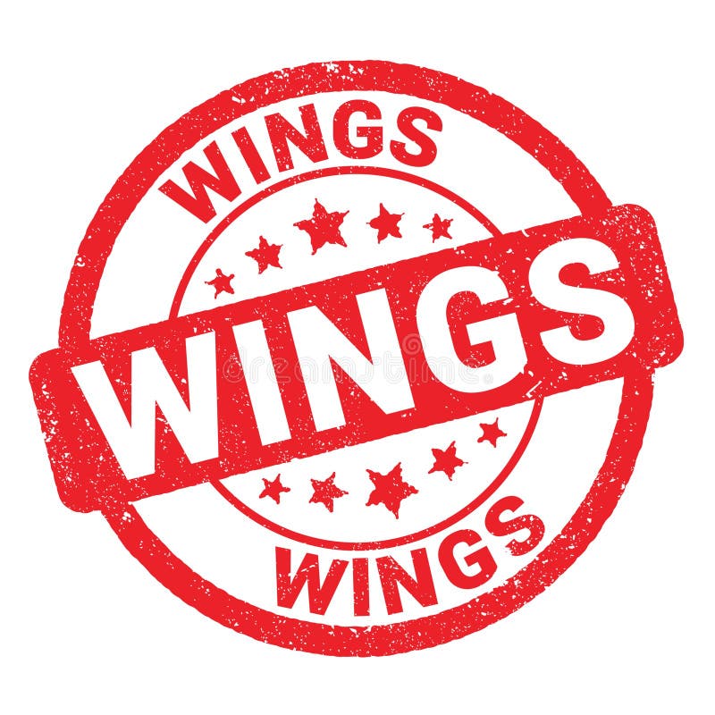 WINGS Text Written on Red Stamp Sign Stock Illustration - Illustration ...