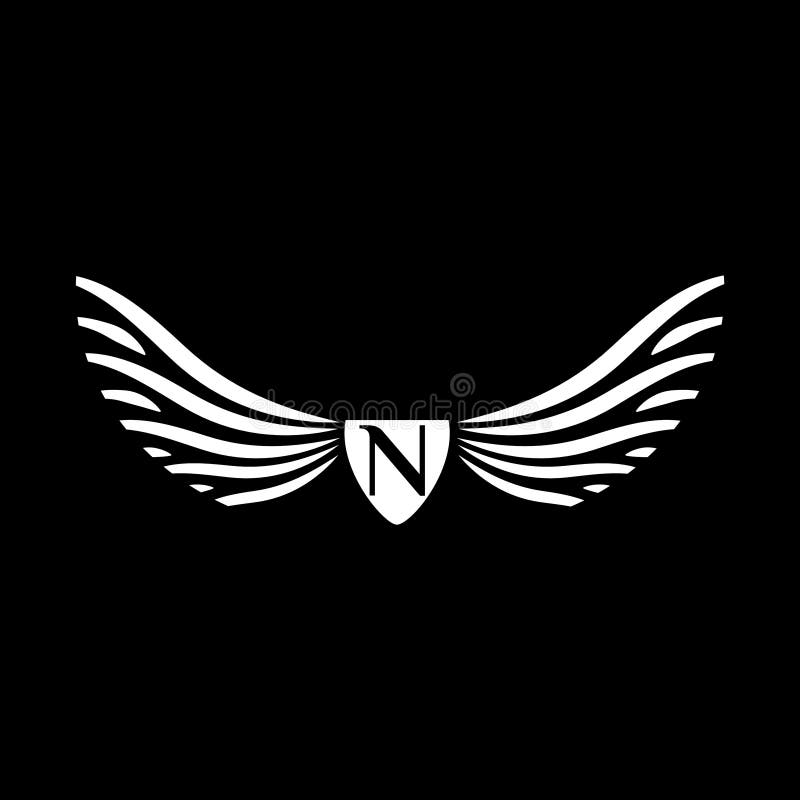 Wings Vector Logo. Wings Monogram Stock Vector - Illustration of banner ...