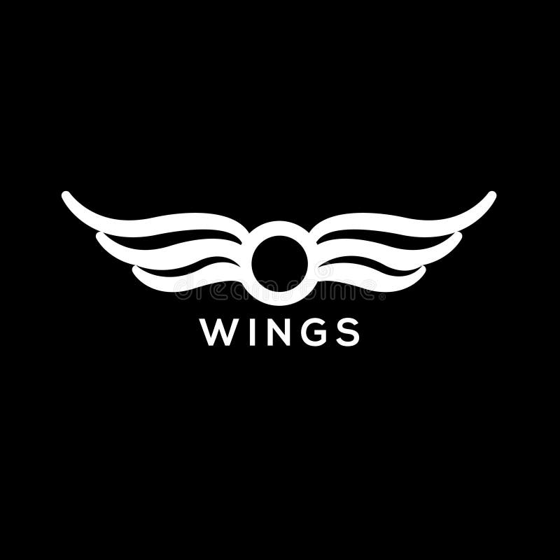 Wings Vector Logo. Wings Emblem Stock Vector - Illustration of abstract ...