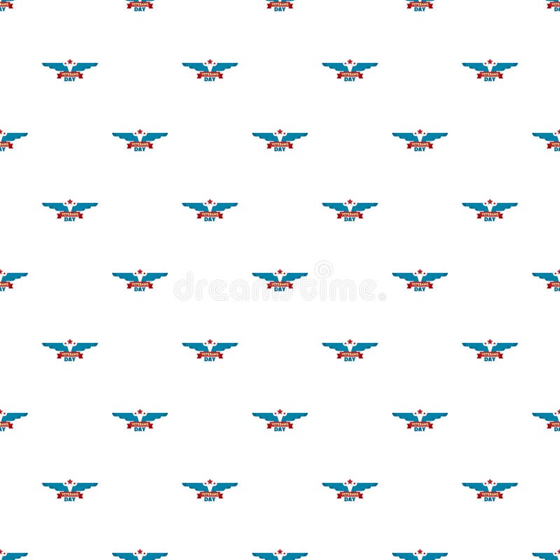 Wings Veterans Day Pattern Seamless Vector Stock Vector - Illustration ...