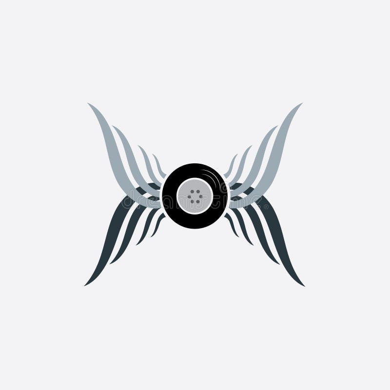 Wings with Wheel Vector Logo . Wing Icon Vector Set Stock Vector ...