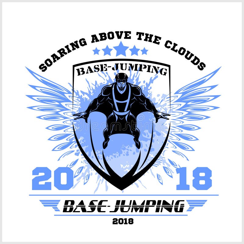 Wingsuit Flying. Base-Jumping Stock Vector - Illustration of adrenaline ...