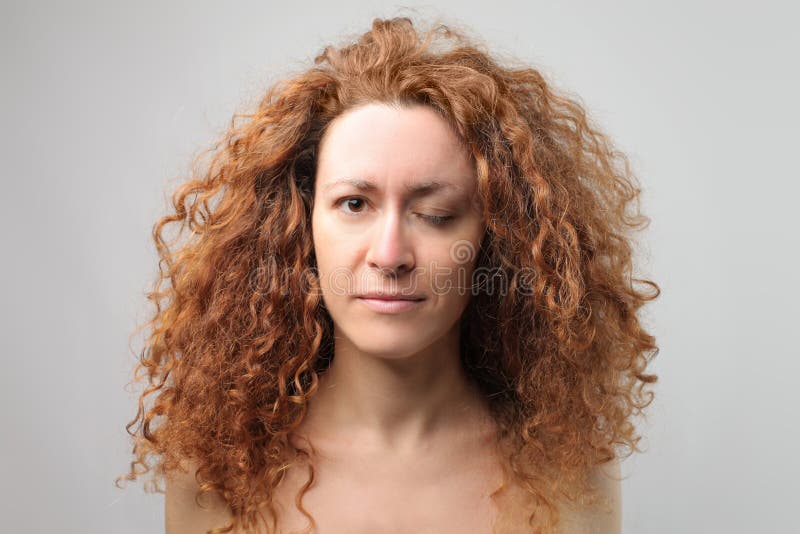 Wink stock photo. Image of portrait, sign, close, isolated - 13681674