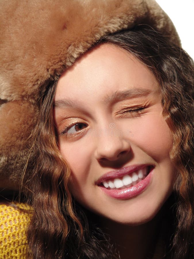 Wink! stock image. Image of eyes, happy, hairs, cute, teen - 455135