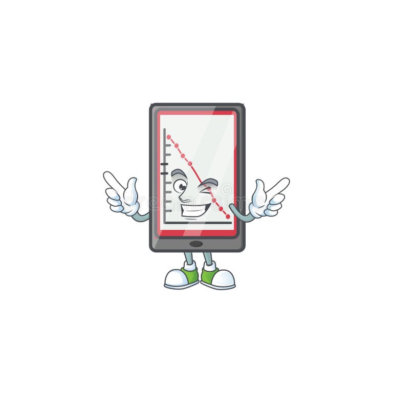 Wink Down Chart Vertical Tablet for Analysis. Stock Vector ...