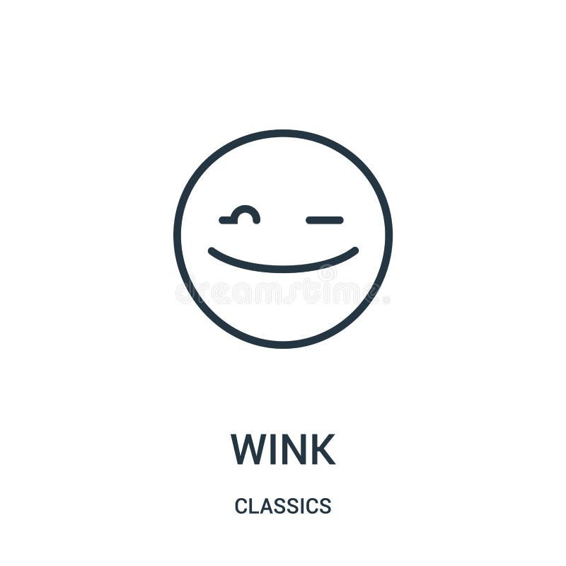 Wink Icon. Winking Eye. the Face of a Cheerful Man Stock Vector ...