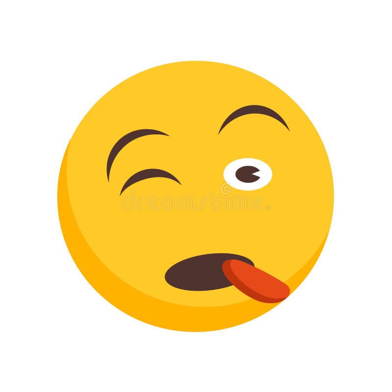 Wink Smile Icon Vector Sign and Symbol Isolated on White Background ...