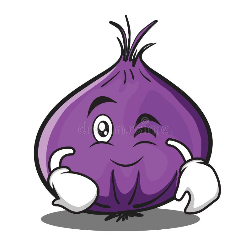 Wink Red Onion Character Stock Illustrations – 9 Wink Red Onion ...