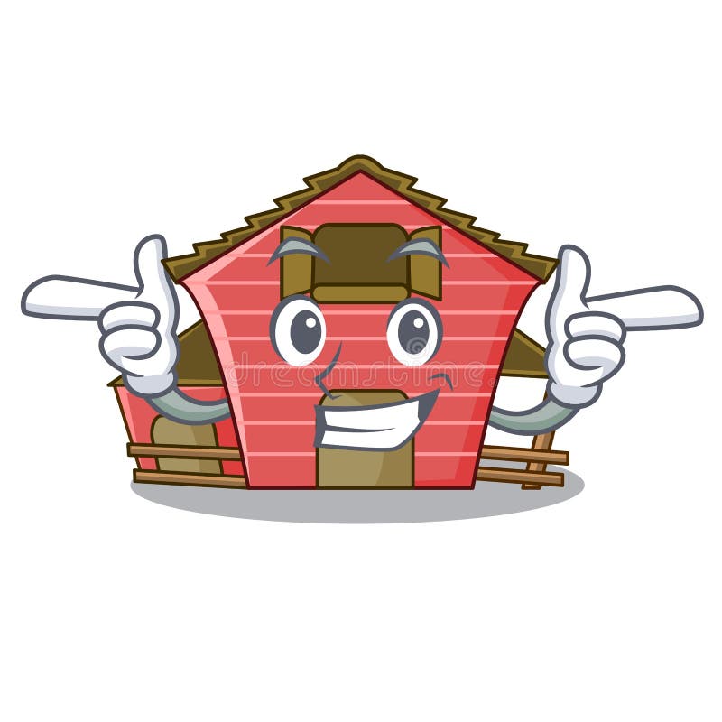 Wink a Red Barn House Character Cartoon Stock Vector - Illustration of ...