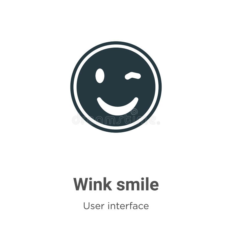 Wink Smile Icon Vector Sign and Symbol Isolated on White Background ...