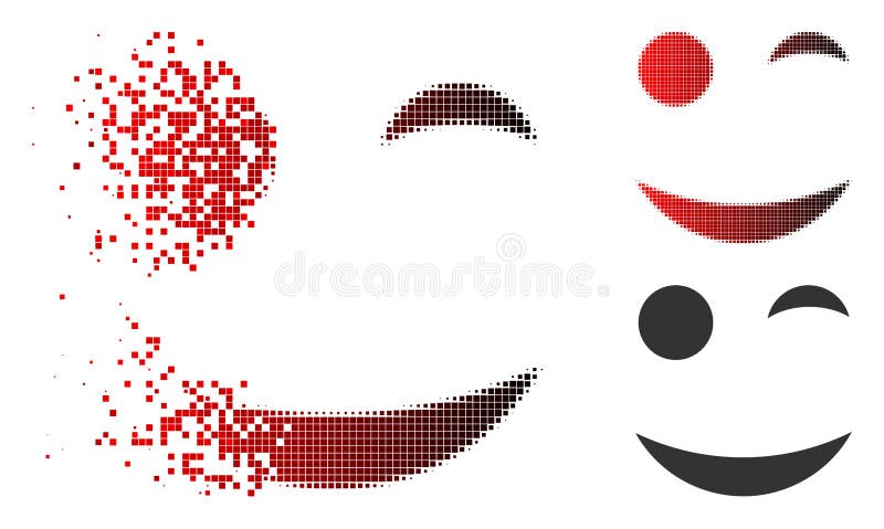 Moving Dot Halftone Wink Smiley Icon Stock Vector - Illustration of ... Moving Dot Halftone Wink Smiley Icon Stock Vector - Illustration of ...